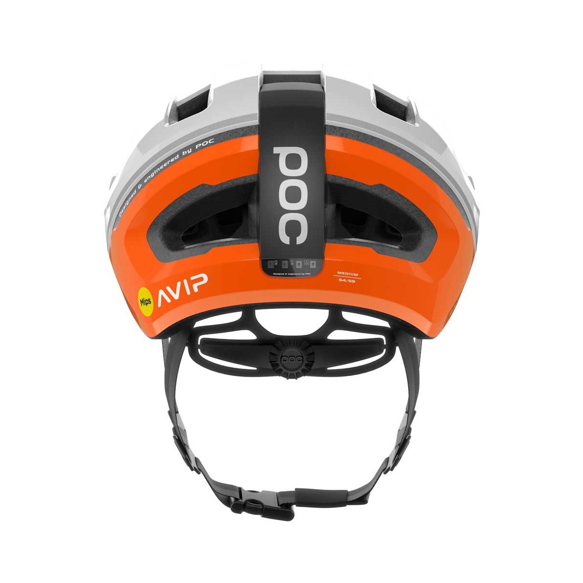 Poc Omne Beacon Mips Helmet Fluorescent Orange AvipHydrogen White