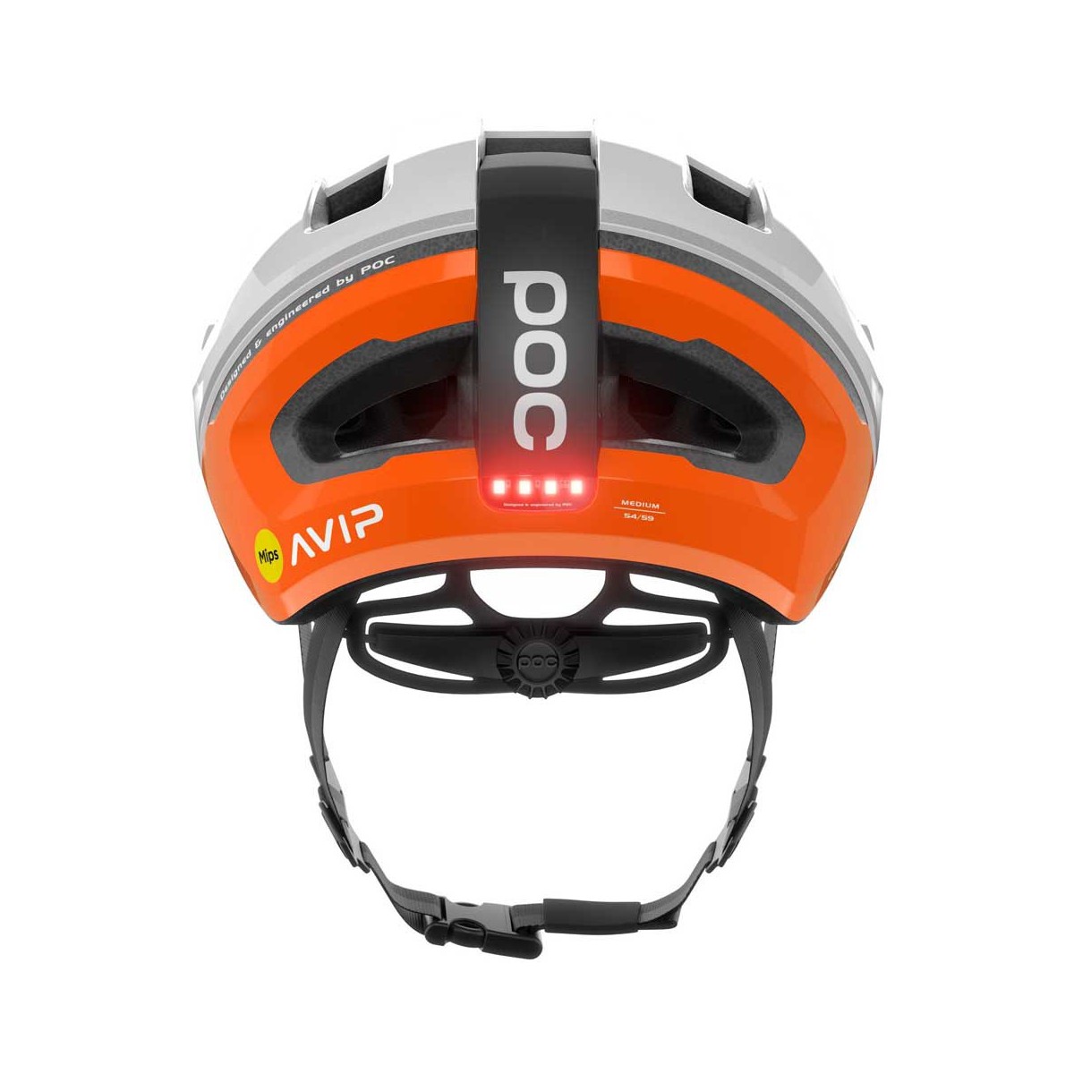 Poc Omne Beacon Mips Helmet Fluorescent Orange AvipHydrogen White