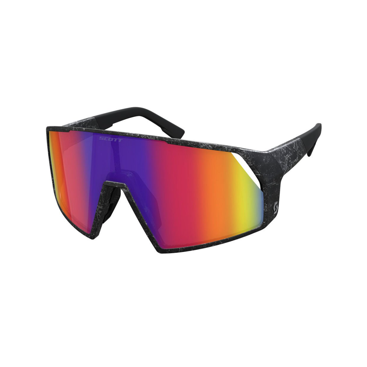 Scott Shield Compact Sunglasses Black Matt Teal Chrome