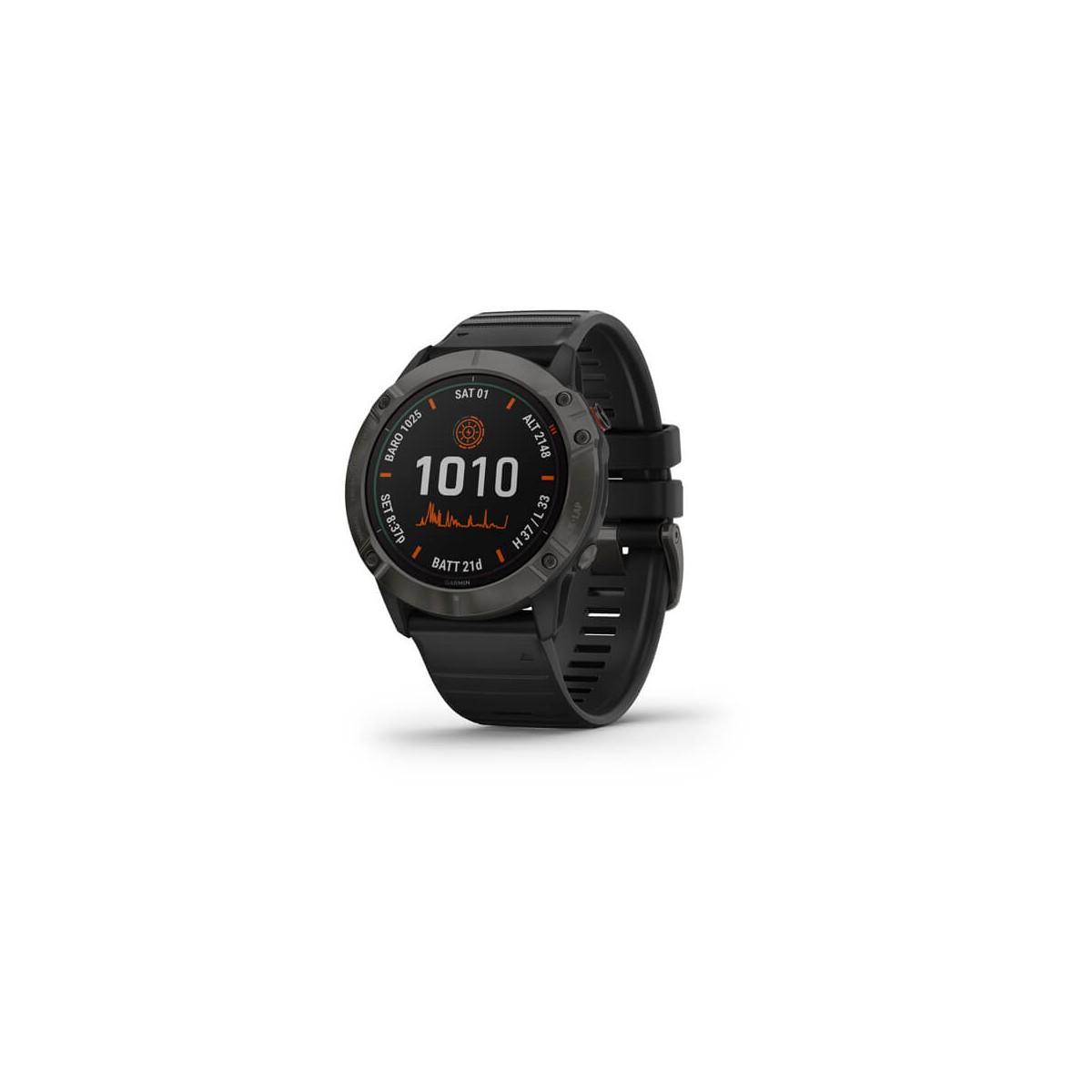 Montre GPS Solaire Garmin Fenix 6X PRO Lunette Gris Carbone Titane